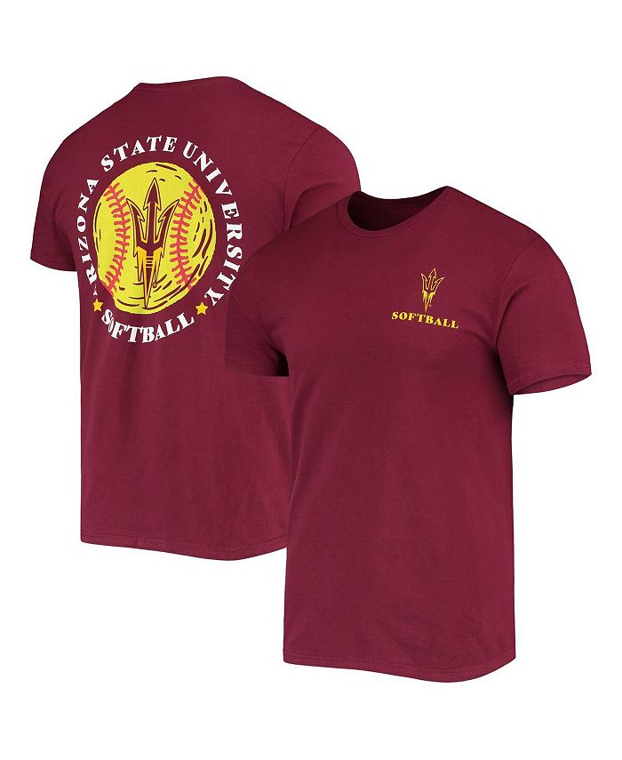 Image One Men's Maroon Arizona State Sun Devils Softball Seal T-shirt ...