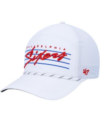 Men's '47 Brand White Philadelphia 76ers Downburst Hitch Snapback Hat ...