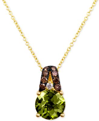 Le Vian® Green Apple Peridot (1-3/4 ct. t.w.) & Diamond (1/5 ct. t.w ...