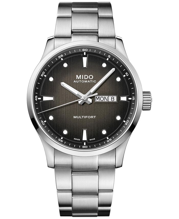 Mido Men's Swiss Automatic Multifort Stainless Steel Bracelet Watch ...
