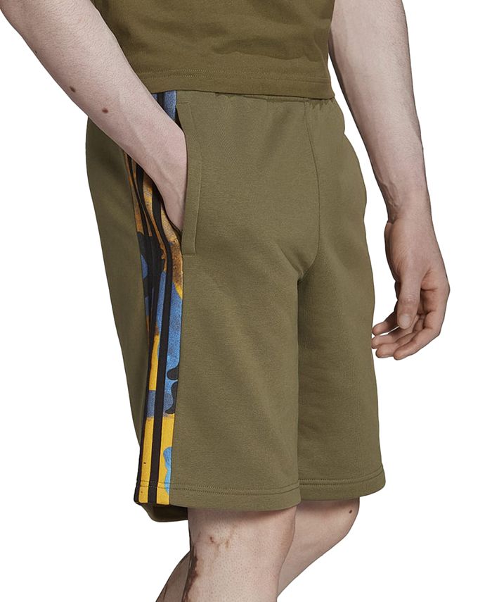 adidas Men's Camo Series 3-Stripes Fleece Drawstring Shorts - Macy's