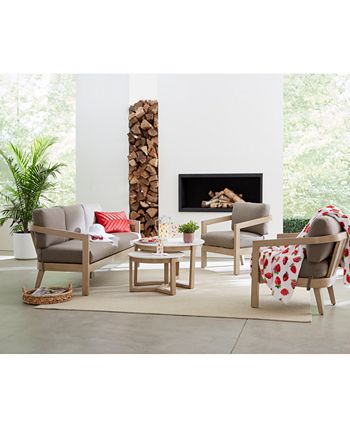 Agio Reid Outdoor Nesting Porcelain Top Coffee Tables (30" + 23 ...
