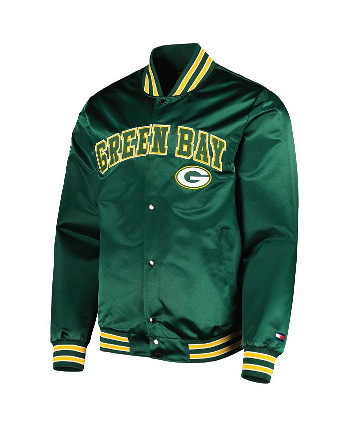 Tommy Hilfiger Men's Green Green Bay Packers Elliot Varsity Full-Snap Jacket - Macy's
