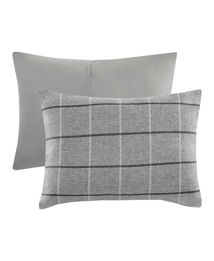 Madison Park Bryson Pieced Plaid 3 Piece Duvet Cover Set, King ...