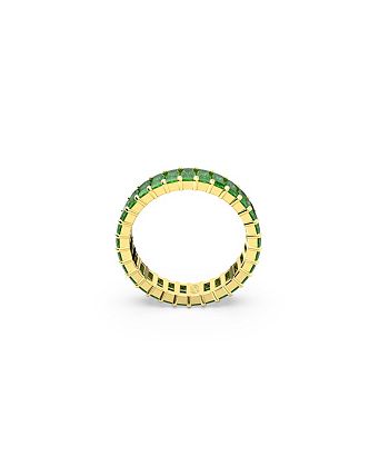 Swarovski Crystal Baguette Cut Green Matrix Ring - Macy's