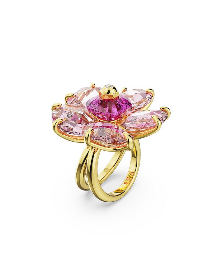 Swarovski Crystal Flower Pink Florere Cocktail Ring - Macy's