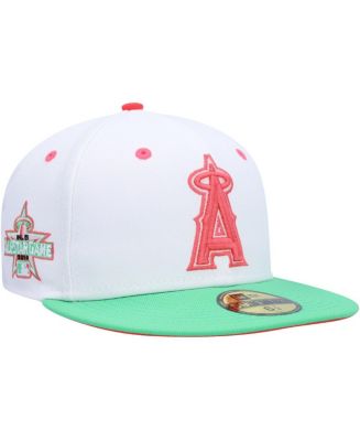 Men's New Era White, Green Los Angeles Angels Watermelon Lolli 59FIFTY ...