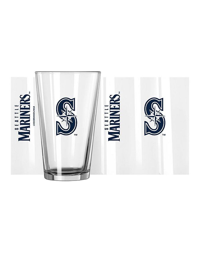 Logo Brands Seattle Mariners 16 Oz Team Wordmark Game Day Pint Glass ...