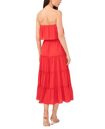 1.STATE Women's Strapless Ruffle Tiered Maxi Dress - Macy's