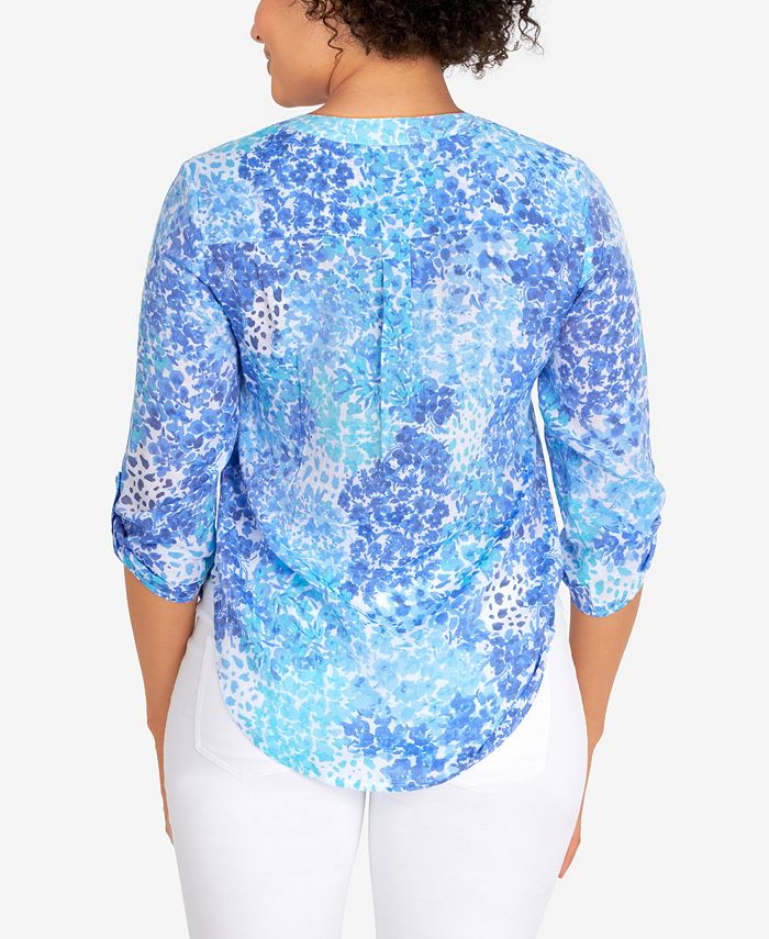 Ruby Rd. Petite Woven Floral Print Top & Reviews - Tops - Petites - Macy's