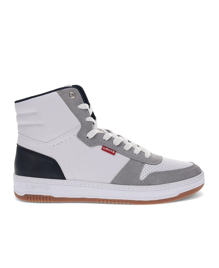 Levi's Men's Drive High Top Faux-Leather Lace-Up Sneakers - Macy's