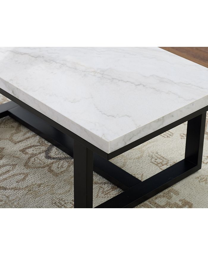 Furniture Steve Silver Lucca 48" Marble Top Cocktail Table - Macy's