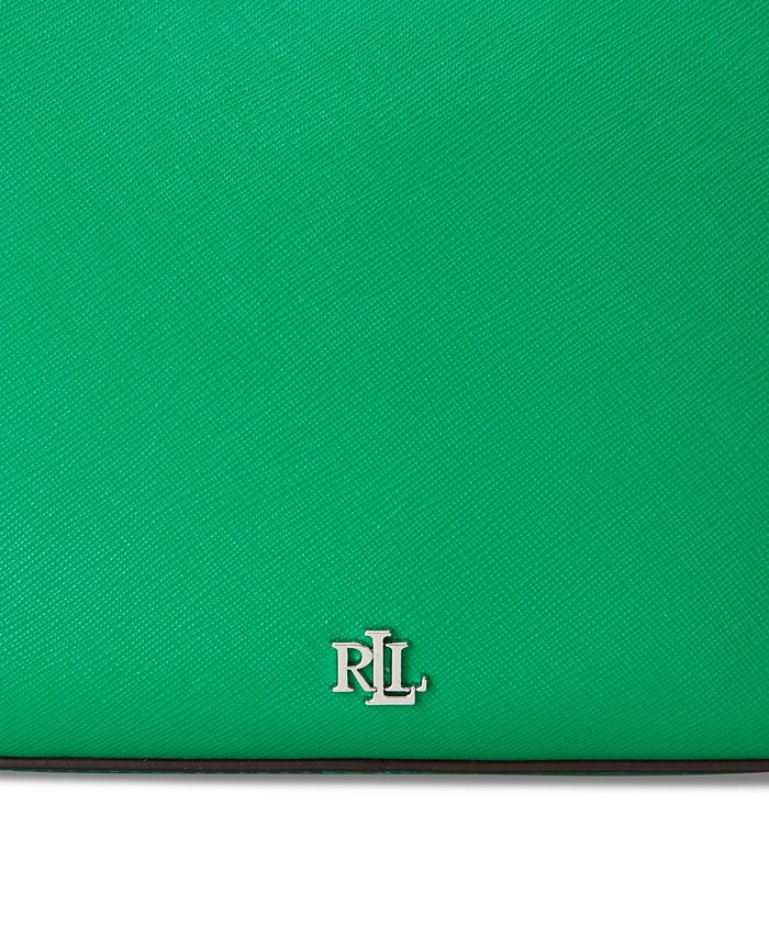Lauren Ralph Lauren Crosshatch Leather Medium Danni Shoulder Bag - Macy's