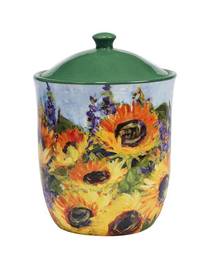 Certified International Sunflower Bouquet Canister Set 3-Pc - Macy's