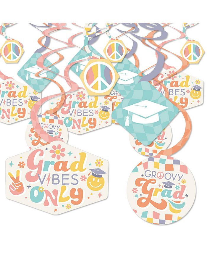 Big Dot of Happiness Groovy Grad Hippie Graduation Party Hanging Decor ...
