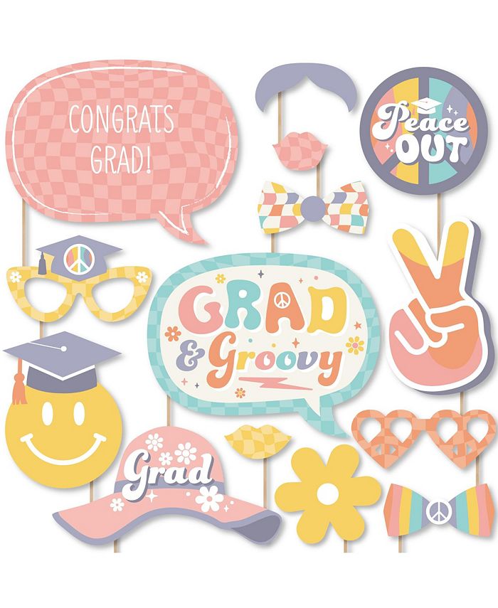 Big Dot of Happiness Groovy Grad Hippie Graduation Party Photo Booth ...
