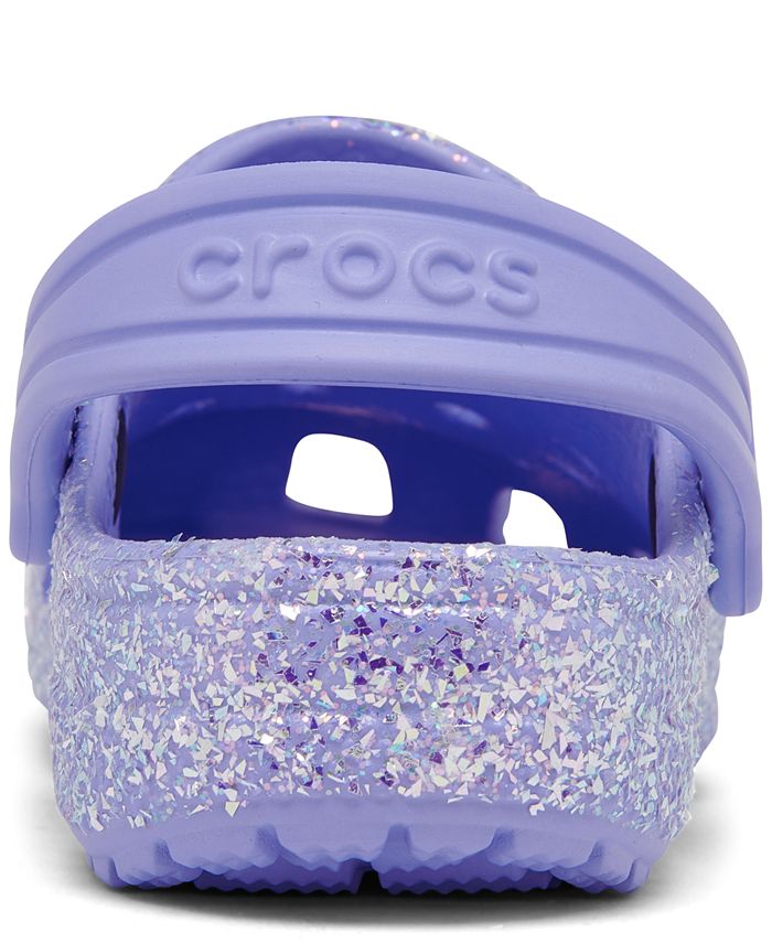 Crocs Toddler Girls Classic Glitter Clogs from Finish Line - Macy's