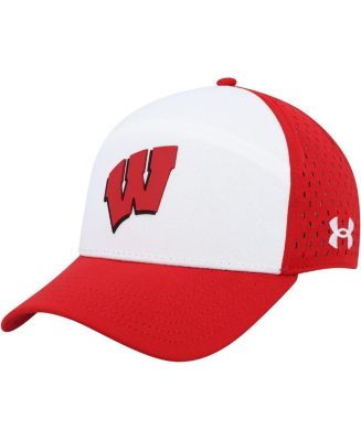 Men's Under Armour White, Red Wisconsin Badgers Laser Performance ...