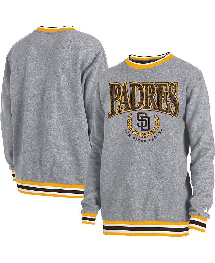 New Era Men's Heather Gray San Diego Padres Throwback Classic Pullover ...