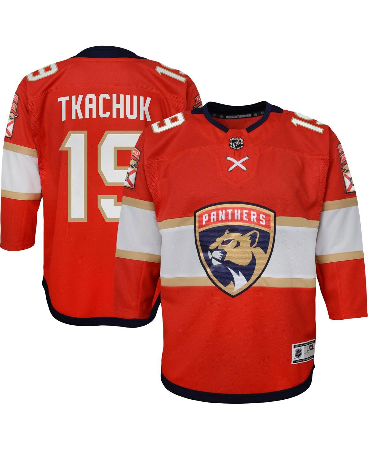Click here for Big Boys and Girls Matthew Tkachuk Red Florida Pan... prices
