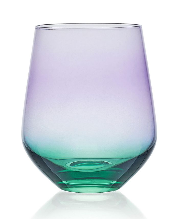 Mikasa Chroma 13 Ounce Stemless Wine Glass 4-Piece Set - Macy's