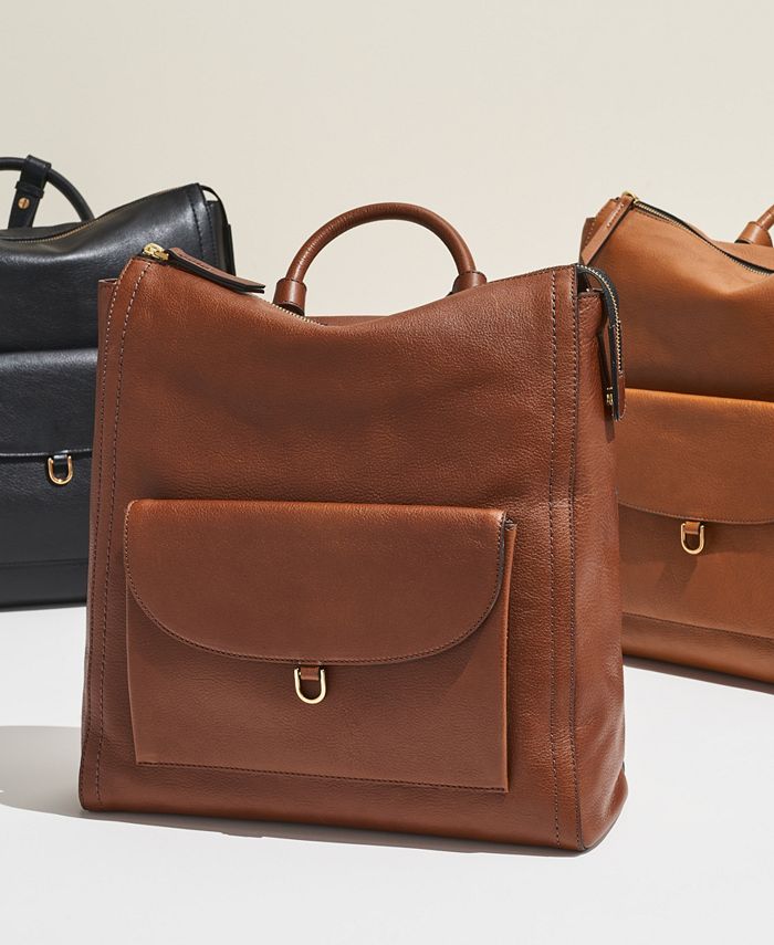Fossil Parker Leather Backpack Bag - Macy's