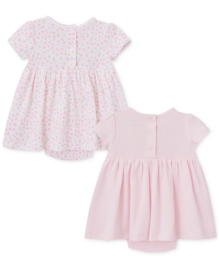 Little Me Baby Girls Short Sleeved Bodysuit Dress, Pack of 2 - Macy's