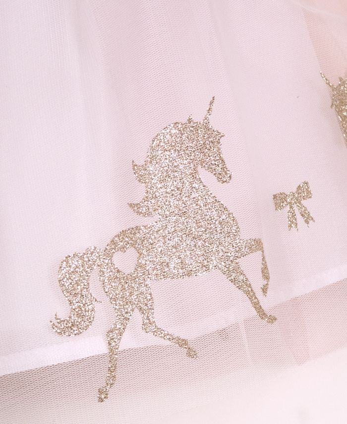 Pink & Violet Little Girls Sequin Unicorn Border Tutu Dress - Macy's