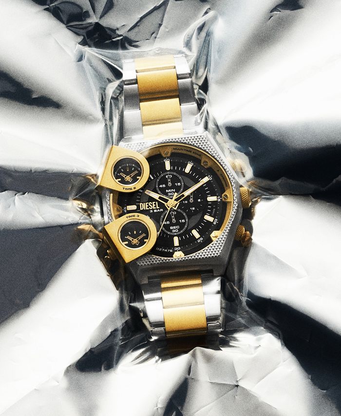 Diesel Men's Sideshow Chronograph Two-Tone Stainless Steel Watch 51mm ...