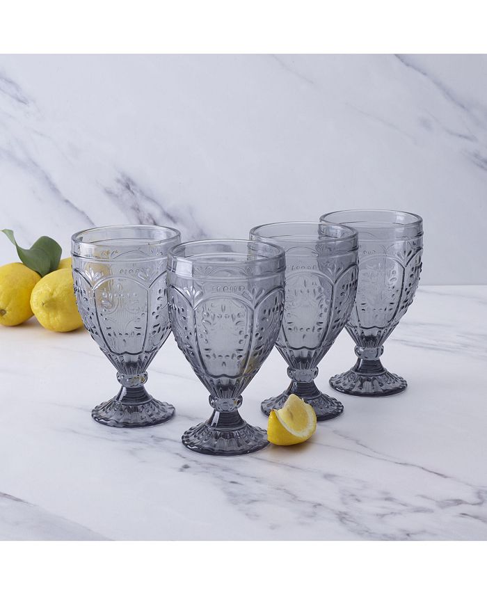 Fitz and Floyd Trestle 12-oz Goblet Glasses 4-Piece Set - Macy's