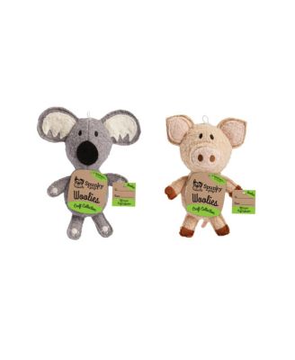 Spunky Pup Woolies Plush (Koala and Pig) - Set of 2 - Dog Toy - Macy's