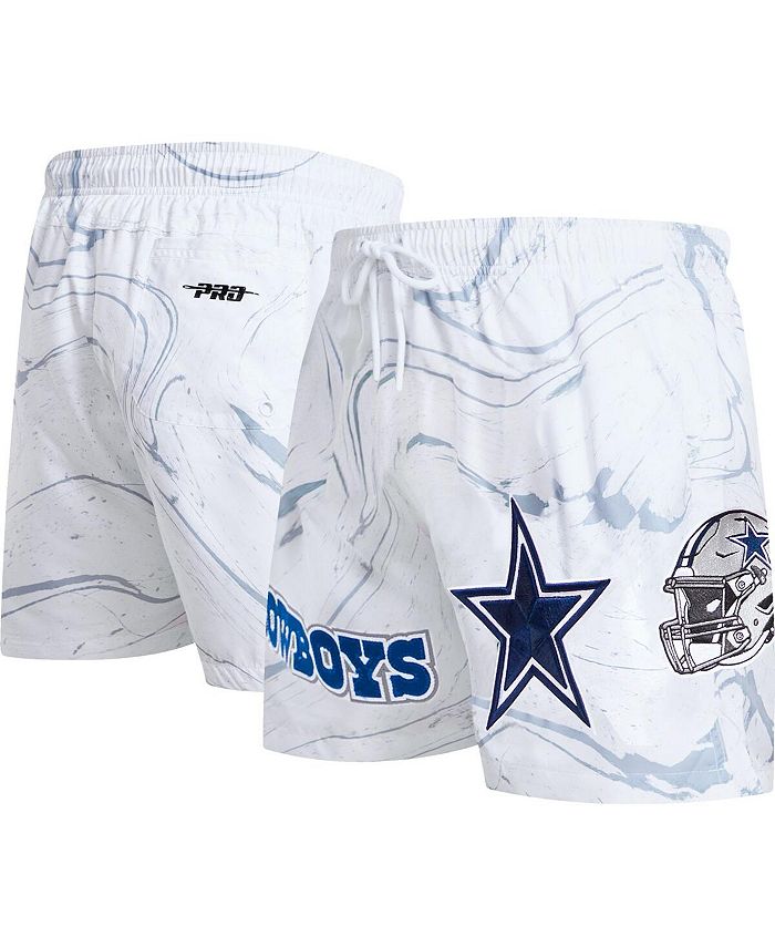 Pro Standard Men's White Dallas Cowboys Allover Marble Print Shorts ...