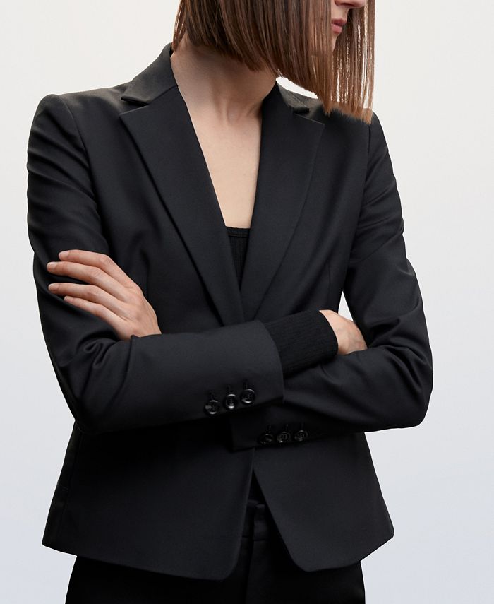 MANGO Women's Structured Suit Blazer & Reviews - Jackets & Blazers ...