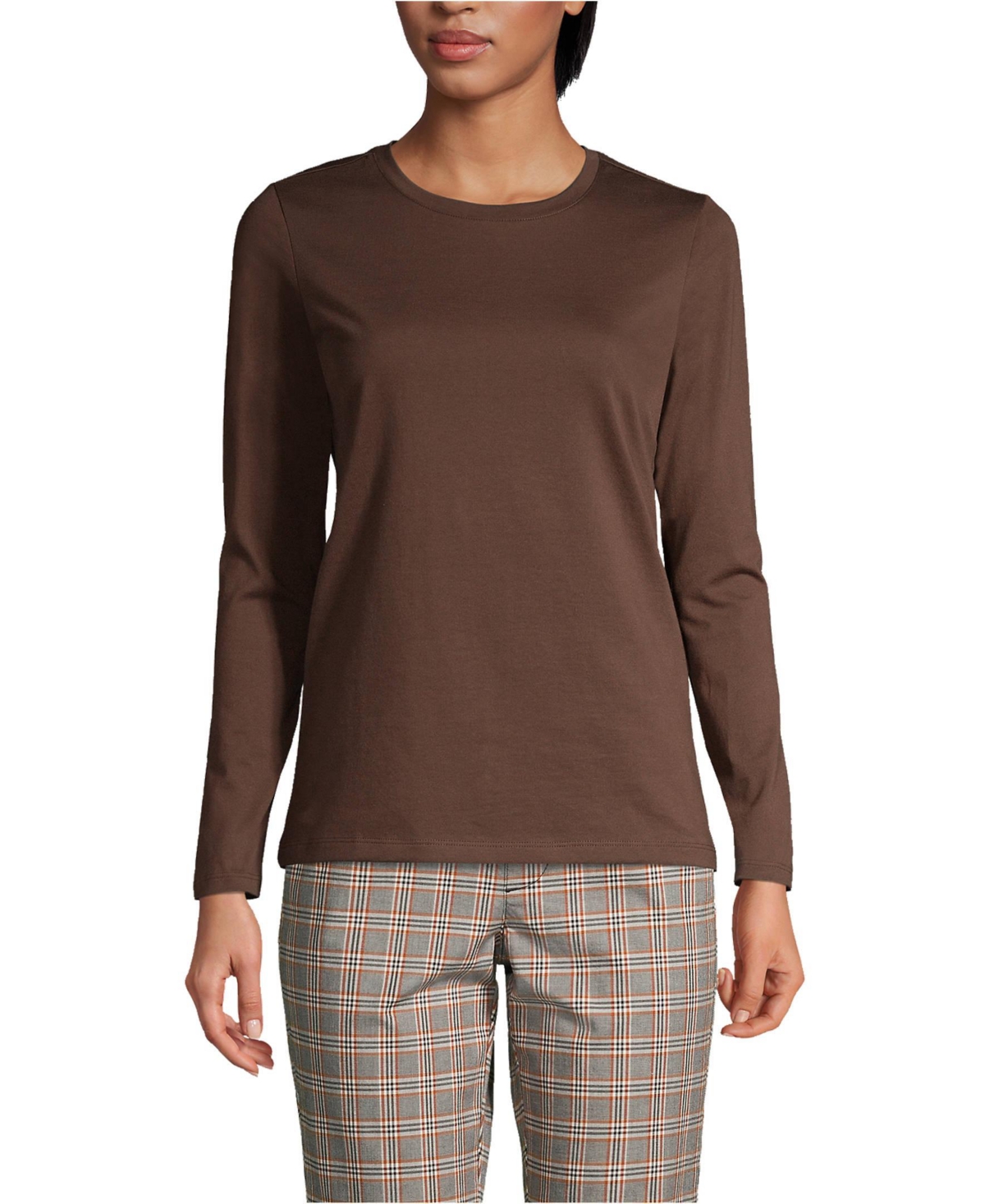 Click here for Lands End Relaxed Supima Cotton Long Sleeve Crew N... prices