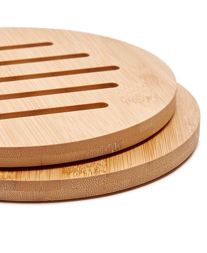 The Cellar 2-Pack Bamboo Trivet Set - Macy's