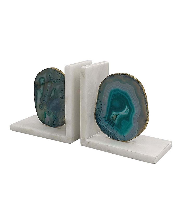 AB Home Agate Bookends on Marble Base, Set of 2 - Macy's