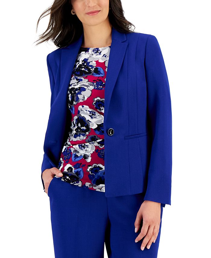 Kasper Petite Crepe One-Button Blazer - Macy's