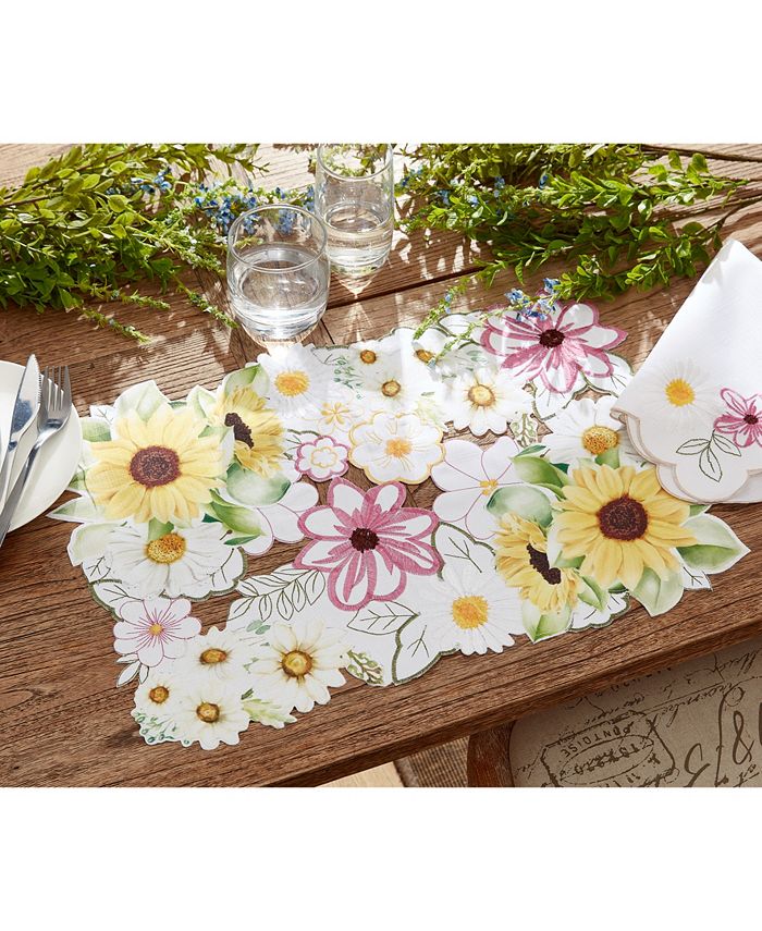 Elrene Sunflower and Daisies Table Linens Collection - Macy's