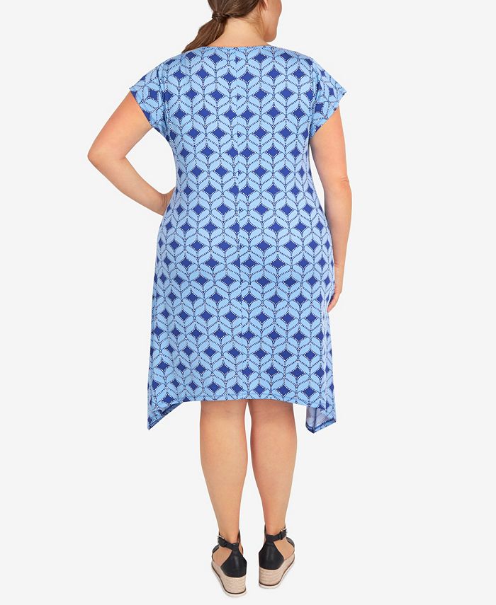 Ruby Rd. Plus Size Geo Puff Print Dress & Reviews - Dresses - Plus ...