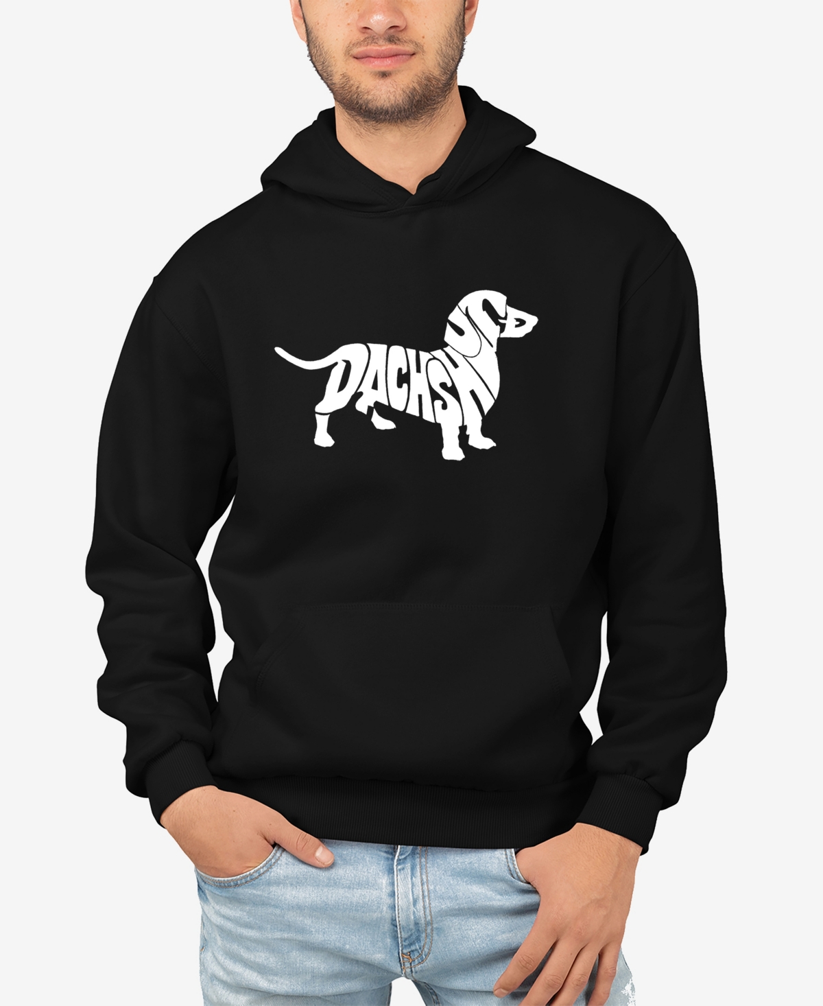 Click here for La Pop Art Mens Word Art Dachshund Long Sleeve Hoo... prices