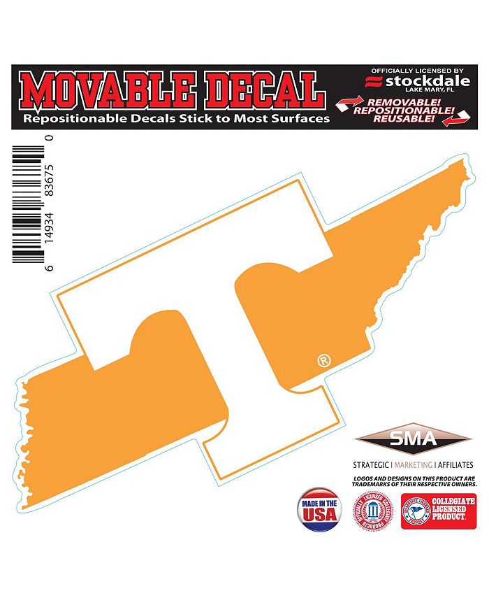 Stockdale Tennessee Volunteers 6" x 6" Repositionable State Shape Decal ...