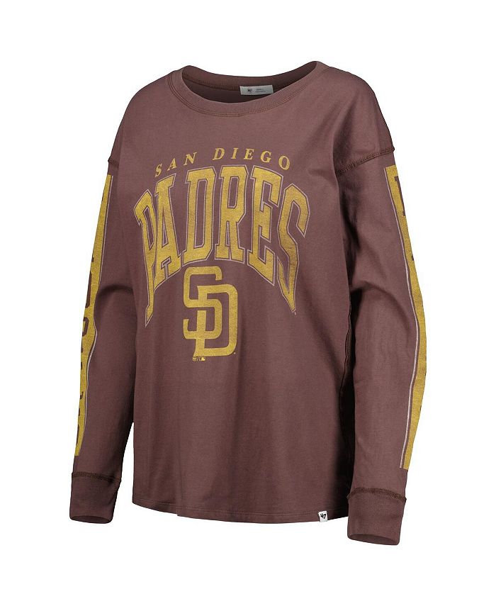 '47 Brand Women's Brown San Diego Padres Statement Long Sleeve T-shirt ...
