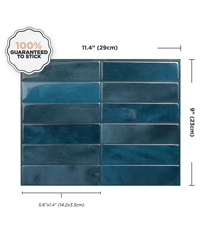 The Smart Tiles Smart Tiles Morocco Agadir 11.43 in. X 9 in. Peel and ...