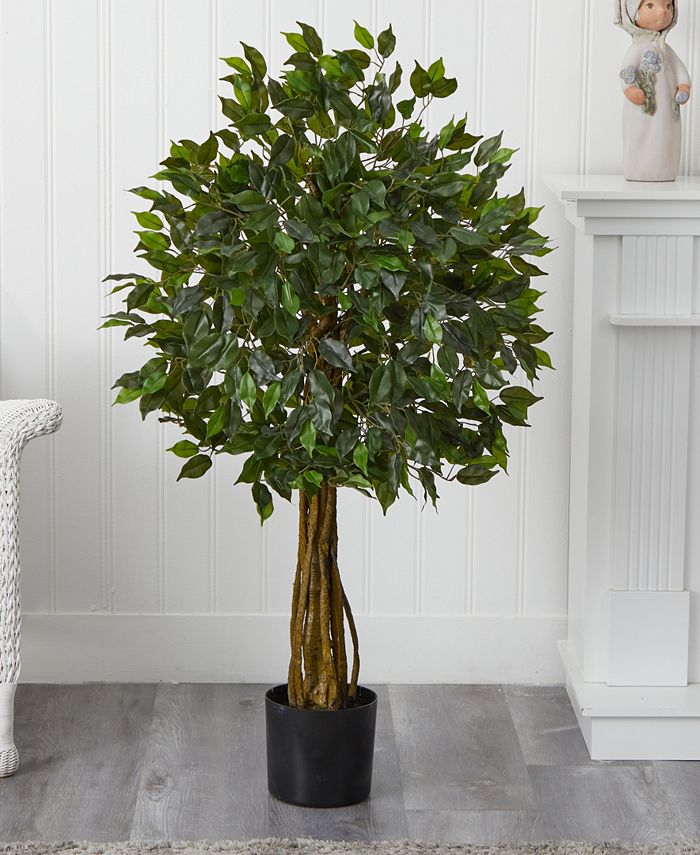 Nearly Natural Ficus Artificial Tree UV Resistant - Macy's