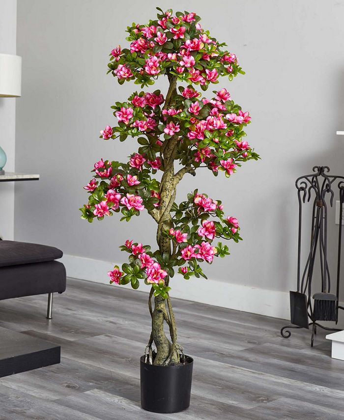 Nearly Natural 5' Azalea Artificial Tree - Macy's