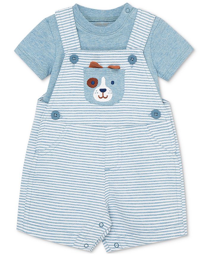 Little Me Baby Boys T Shirt and Shortalls, 2 Piece Set - Macy's