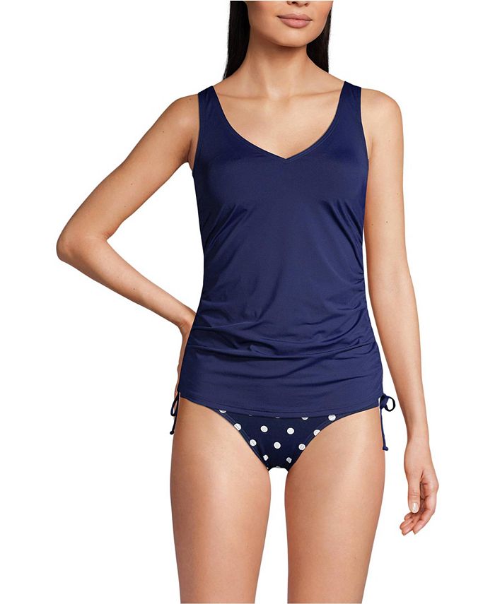Lands' End Women's Adjustable V-neck Underwire Tankini Swimsuit Top ...