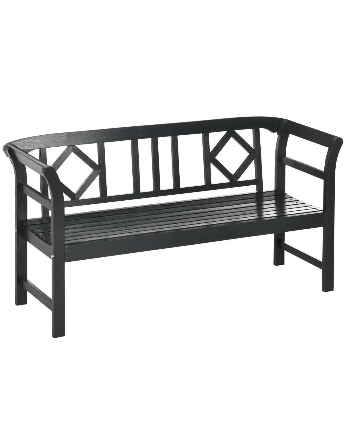 Click here for Outsunny Three-Person Wooden Bench  Three-Seater O... prices