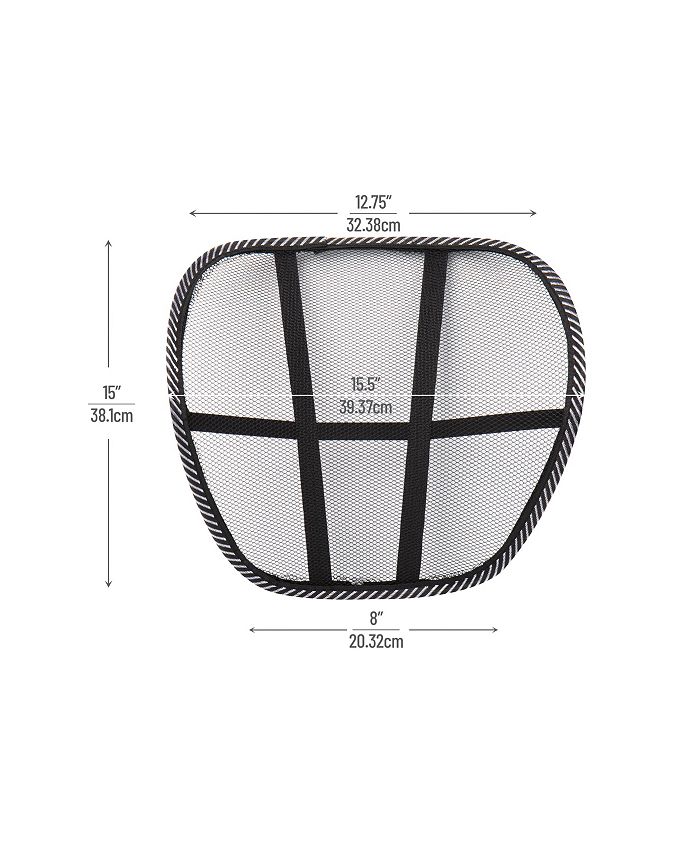 Mind Reader Harmony Collection, Ergonomic Lower Back Support, Attaches to Office Chair, Mesh ...