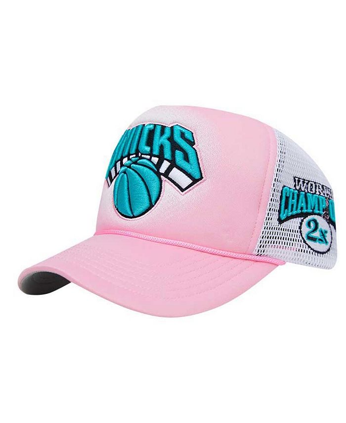 Pro Standard Men's Pink New York Knicks Washed Neon Foam Trucker ...